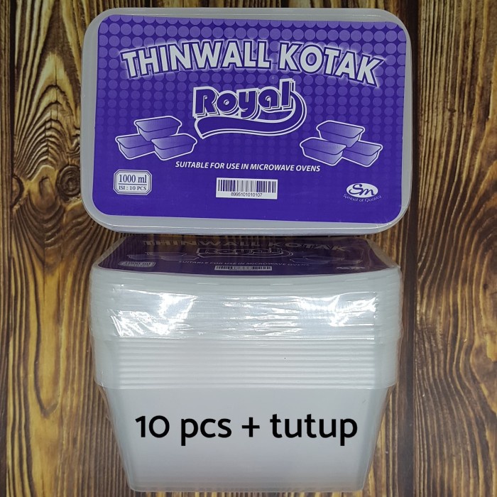 Jual Makankotak- K10 10Kotak Thinwall Kotak Makan Box Makanan Plastik ...
