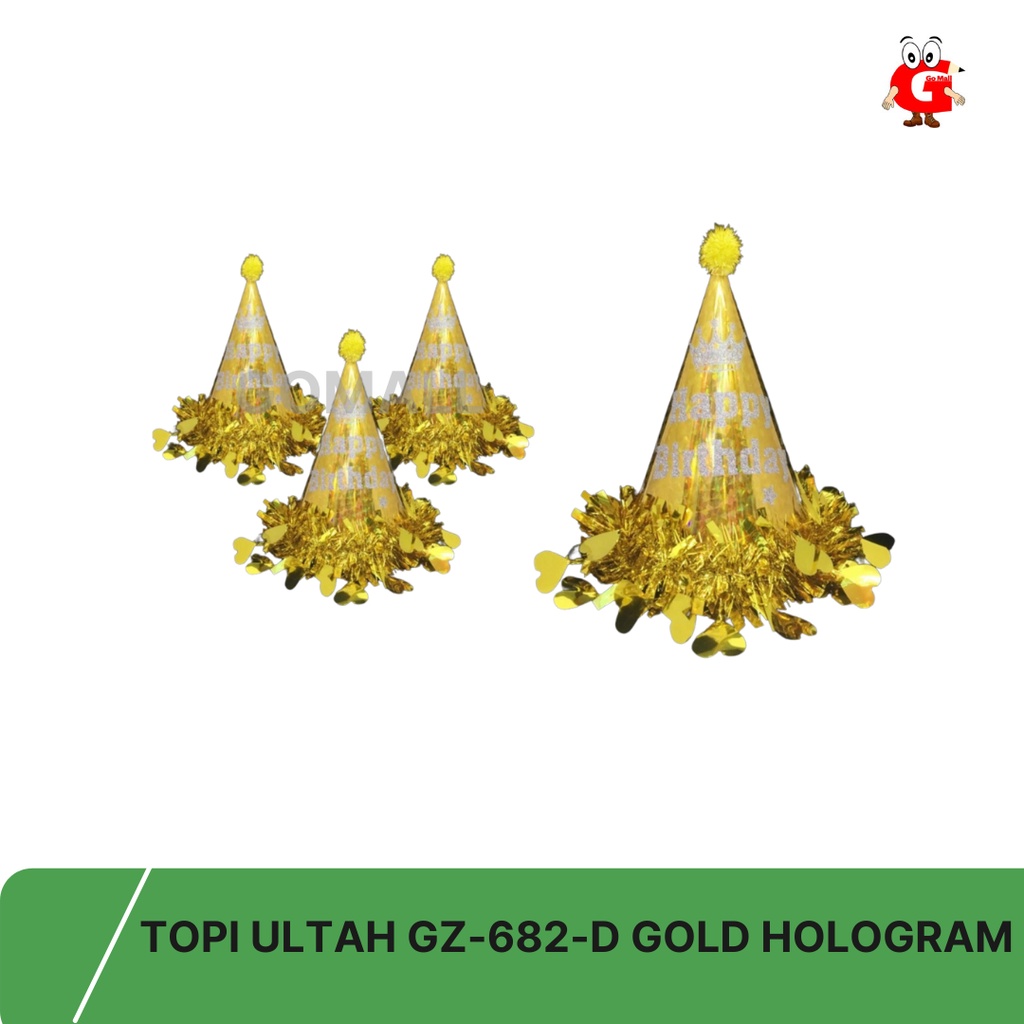 Jual Topi ulang tahun / topi pesta - Gold | Shopee Indonesia