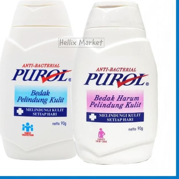Jual 12.12 SALE Bedak PUROL Anti Bacterial 90gr ( Biru / Pink ) grosir ...