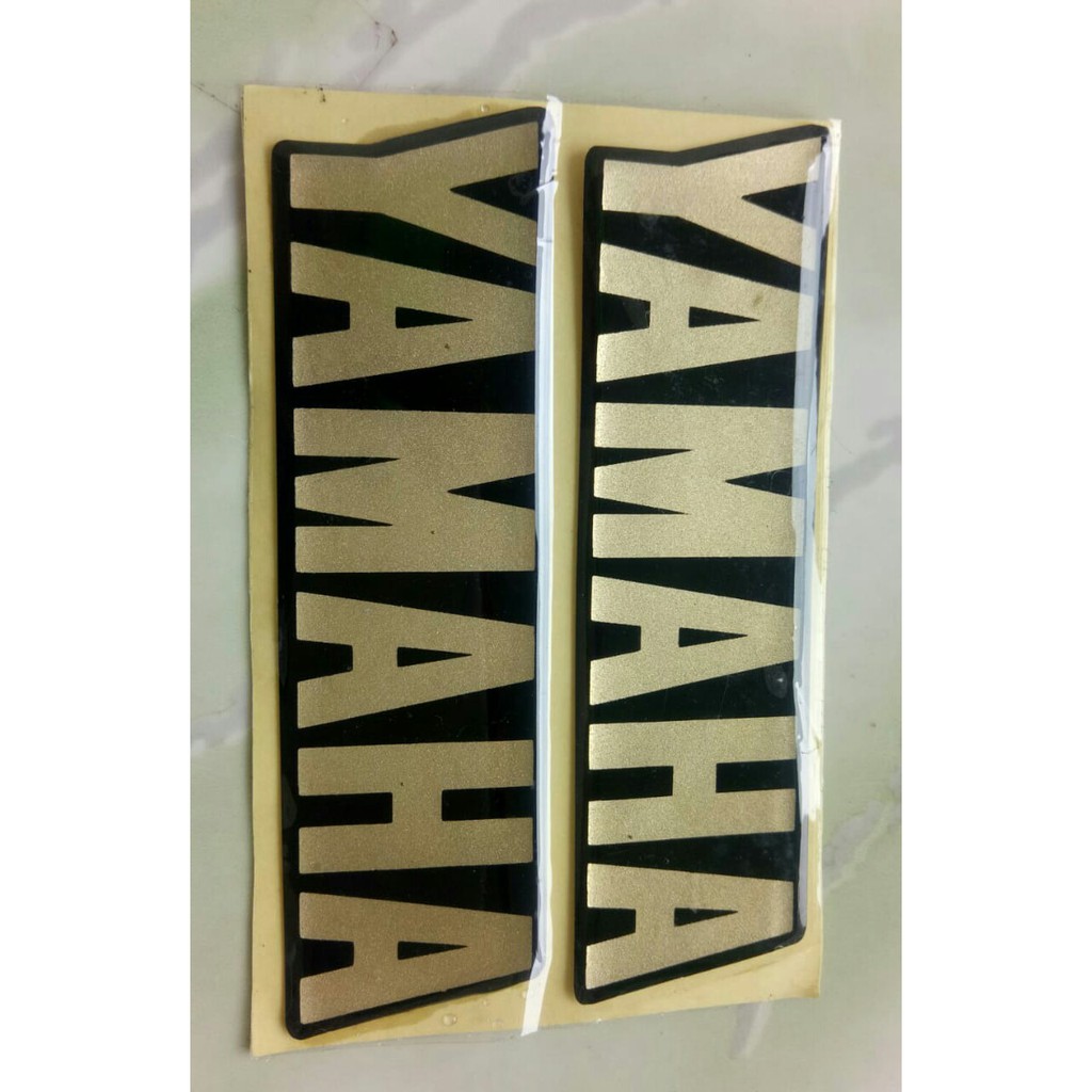 Jual stiker sticker motor emblem yamaha gold | Shopee Indonesia