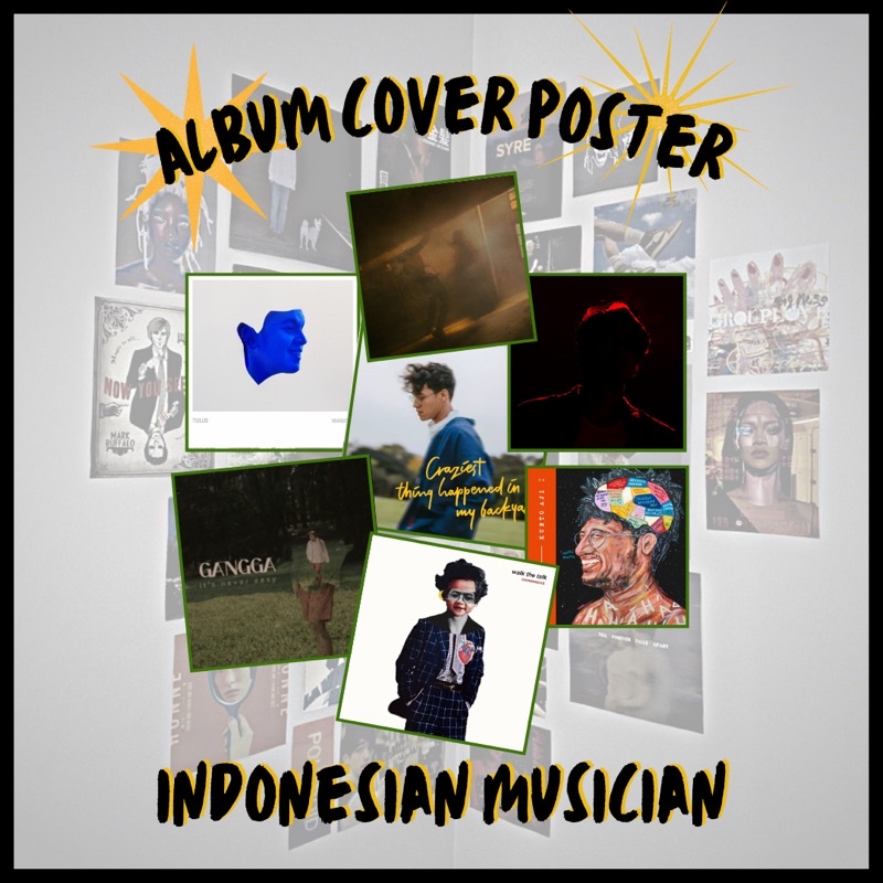 Jual ALBUM COVER INDONESIAN MUSICIAN POSTER WALL DECOR SIZE 21x21cm ...