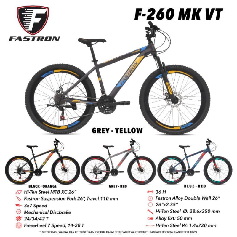 Jual Sepeda MTB/ Gunung 26 inch 260 MK VT Fastron | Shopee Indonesia
