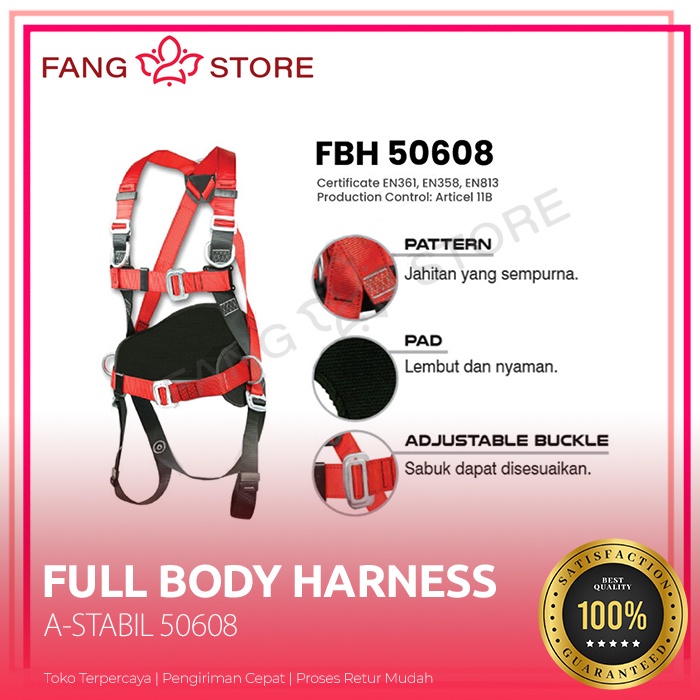 Jual Safety Harness / Full Body Belt Climbing Shackle A STABIL 50608 ...