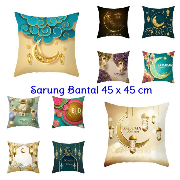 Jual Sarung Bantal Sofa Tema Ramadan Idul Fitri Nuansa Lebaran Islam ...