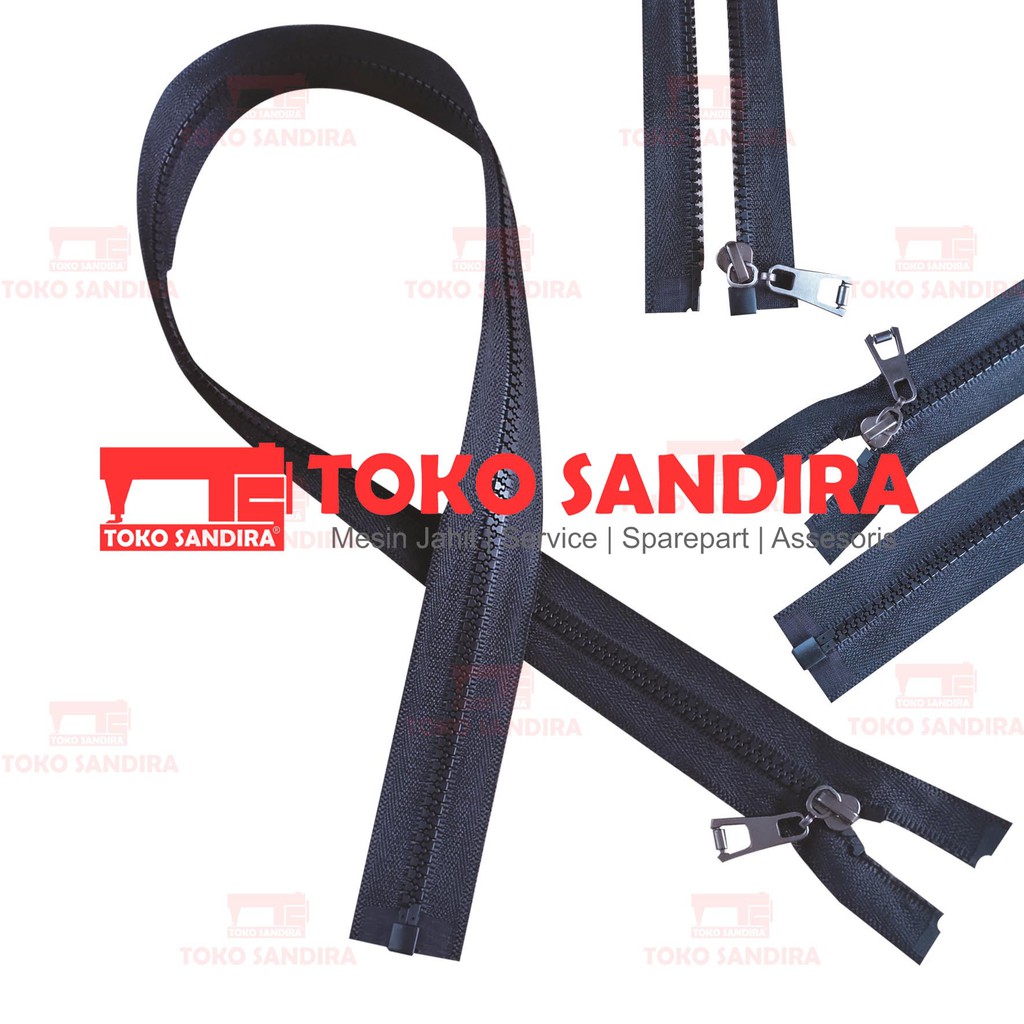 Jual 1 pcs Zipper-resleting jaket gigi kasar-5 vislon 28 in/70 cm | Shopee Indonesia