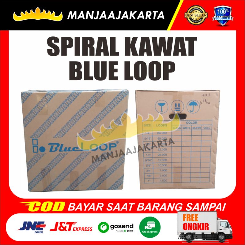 Jual Kawat Spiral Blueloop Kalender 1 per 4 Putih BlueLoop Spiral Kawat ...