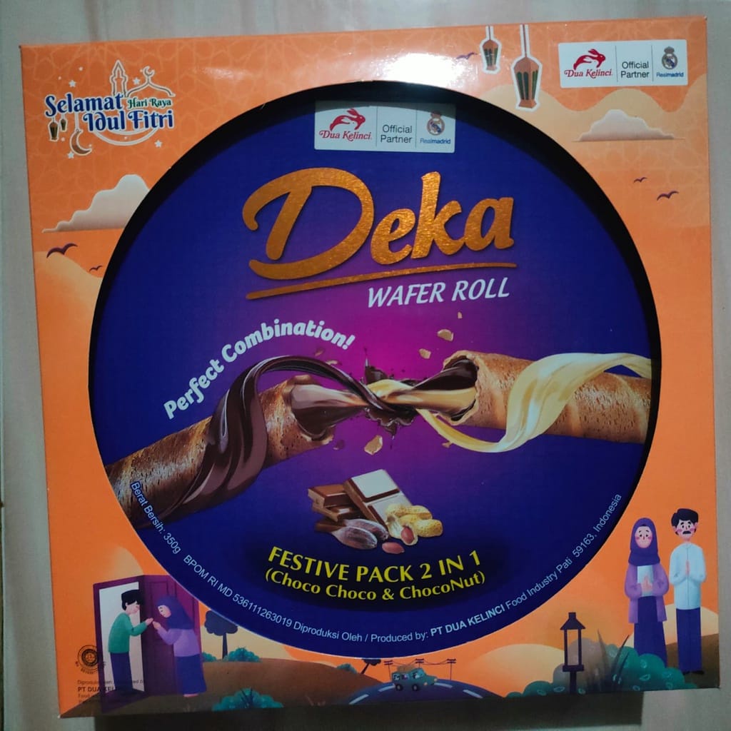 Jual Deka Wafer Roll Festive Pack 2 in 1 Kaleng Oren 350gr | Shopee ...