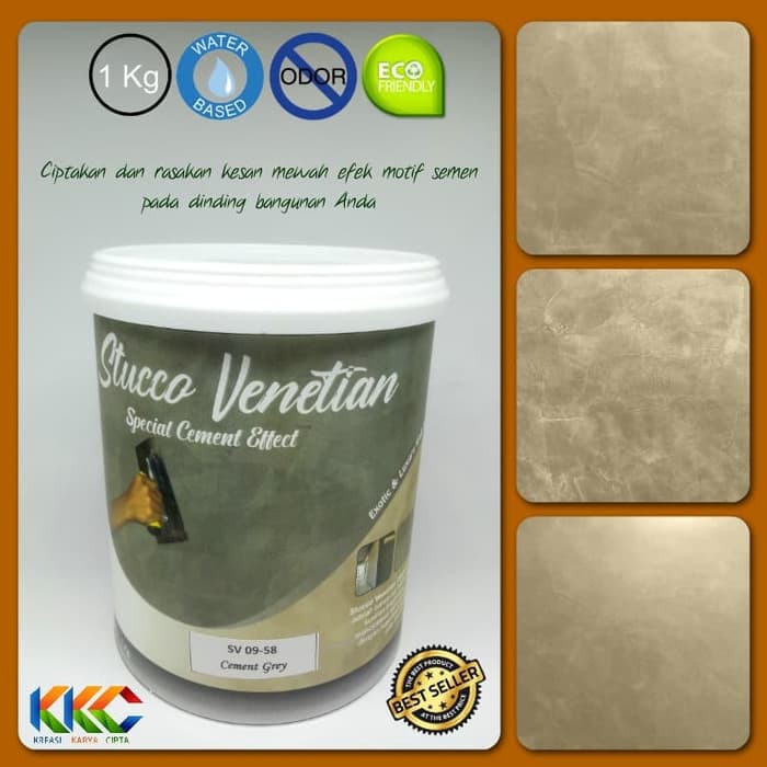 Jual Cat Motif Semen Stucco Venetian - Cement Grey SV 09-58 Ukuran 1Kg ...