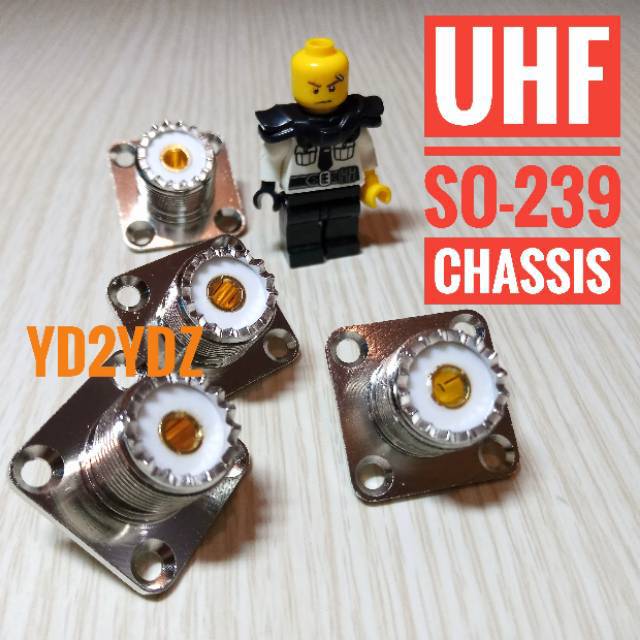 Jual konektor uhf pl female so239 chassis socket connector so-239 kotak body bodi panel 50ohm ...