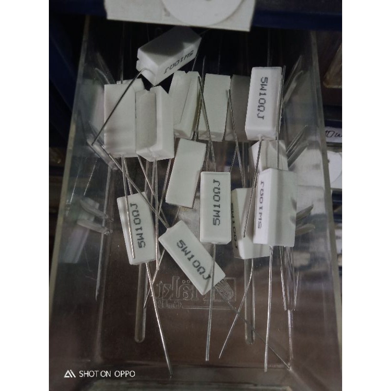 Jual Resistor 5wat 10ohm R kapur 5wat 10 ohm R5w 10ohm r balok r ...