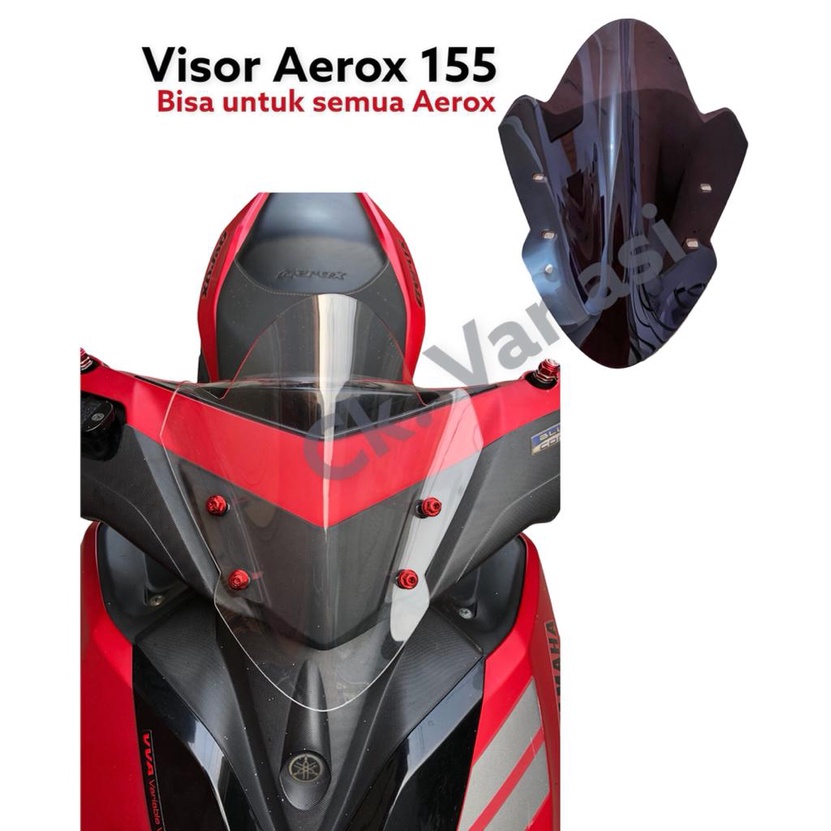 Jual VISOR AEROX 155 WINDSHIELD YAMAHA AEROX 155 TINGGI 26CM YAMAHA ALL ...