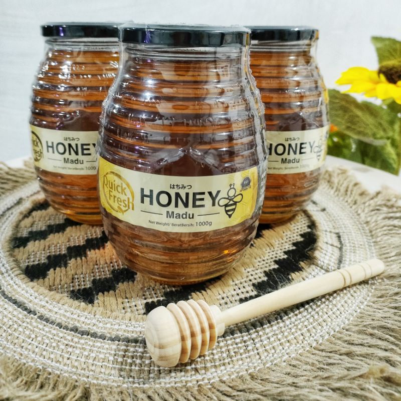 Jual MADU MURNI ASLI QUICK FRESH HONEY 1KG (JAR KACA) | Shopee Indonesia