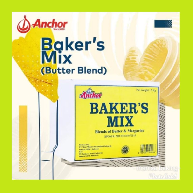Jual ANCHOR BAKERS MIX 500 GR BAKER'S MIX REPACK MARGARINE BUTTER BLEND ...