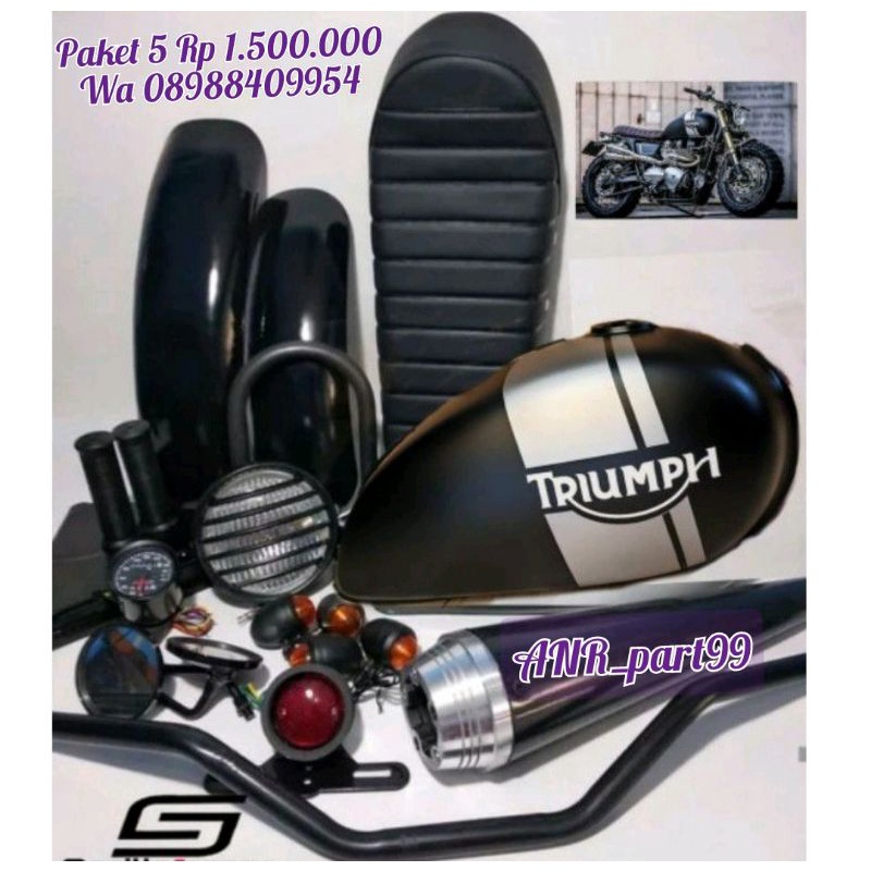 Jual paket hemat komplit body japstyle custom rangka besi bulat pnp tiger mp scorpio byson ...