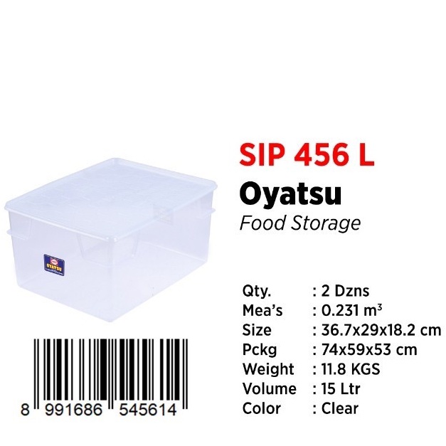 Jual Shinpo 456 L Sealware Segi Kotak Box Tempat Donat Kue 15 Liter ...