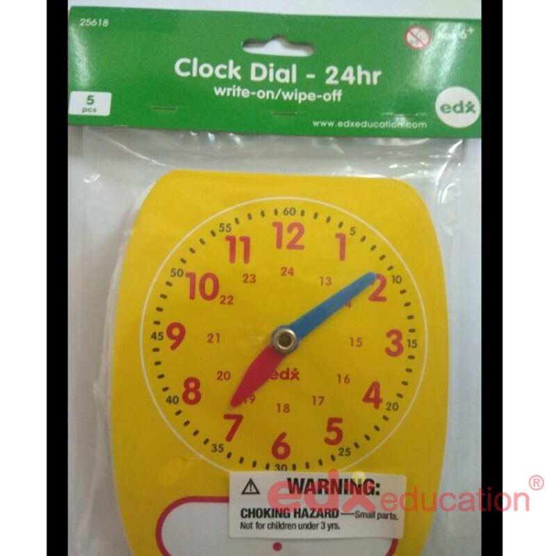 Jual Alat peraga matematika Edx Education Clock Dial - 24 Hour | Shopee ...