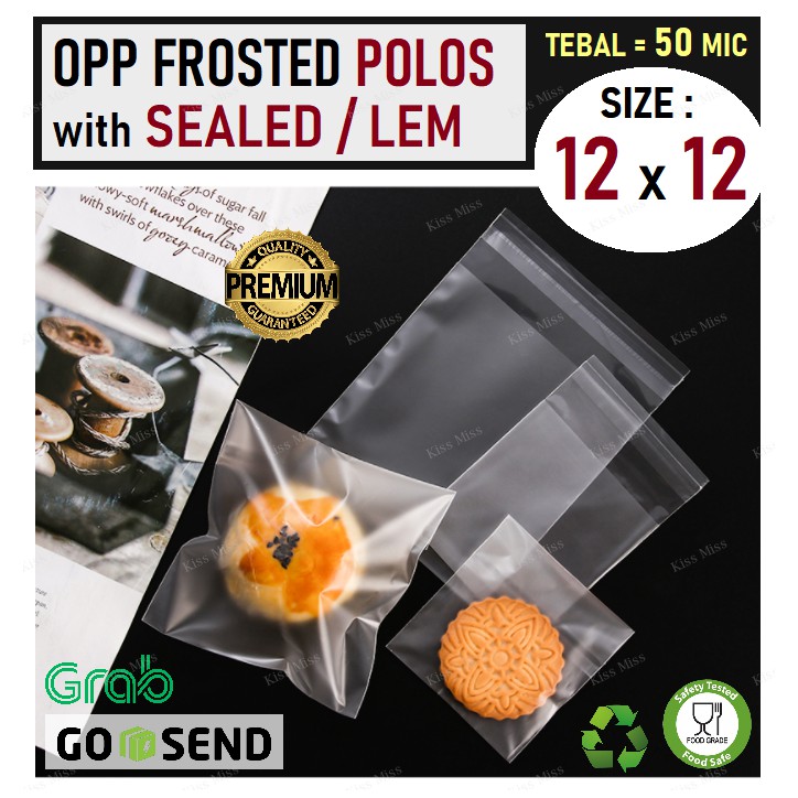 Jual 12x12 - Plastik OPP LEM FROSTED POLOS - DOFF - kemasan cookies ...