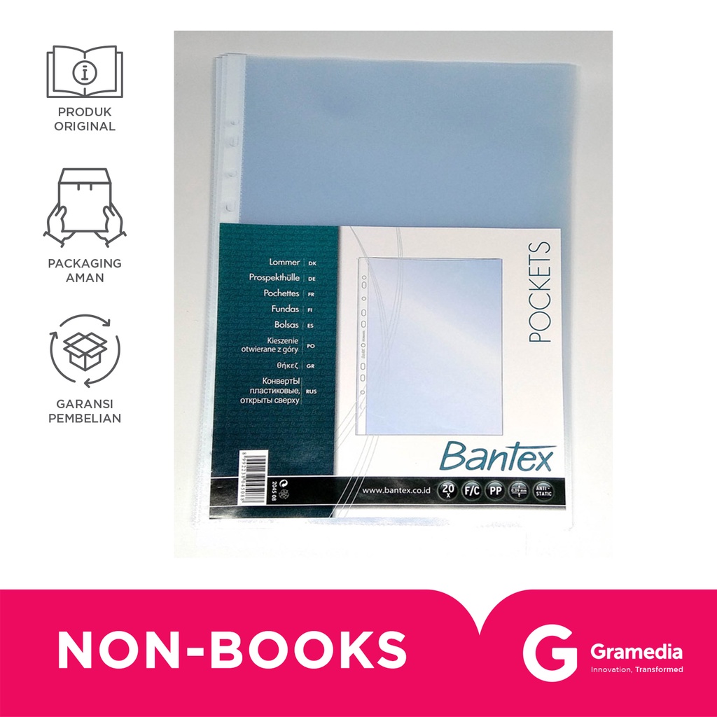 Jual Bantex Pocket Fc Clear 8843/20 | Shopee Indonesia