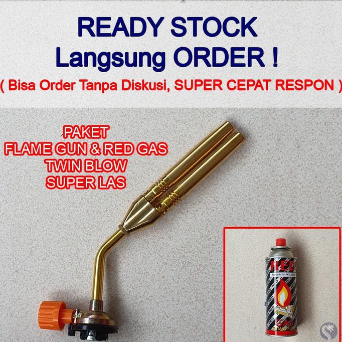 Jual KEPALA LAS PORTABLE DUAL JET SUPER LAS FIRE TORCH FLAME GUN METAL ...