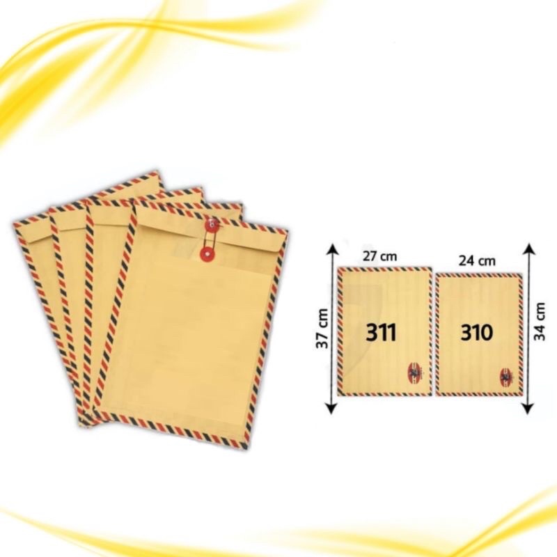Jual AMPLOP COKLAT TALI/AMPLOP COKLAT AIRMAIL TALI MEREK SEMAR 310 ...