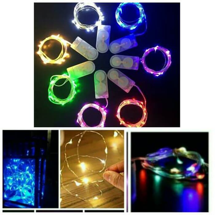 Jual lampu LED string bahan craft flower crown hiasan taman terrarium ...
