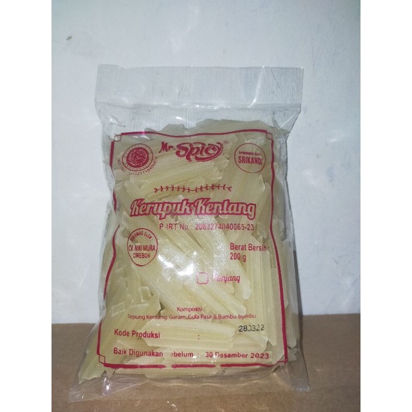 Jual Kerupuk Kentang Sepsial Stick Mentah Mr. Spicy Kemasan 200 Gram ...