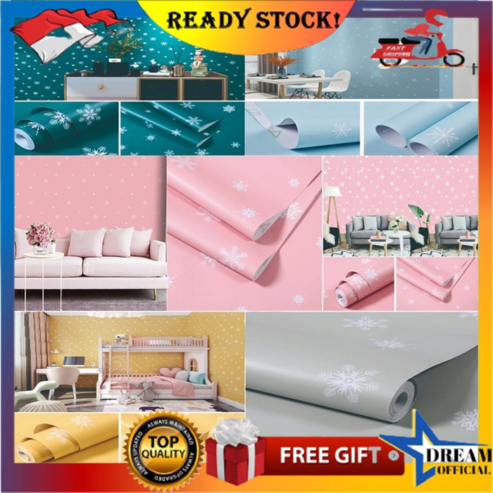 Jual Wallpaper Stiker Motif Estetik Warna Cerah 45CM x 1M Wallpaper ...