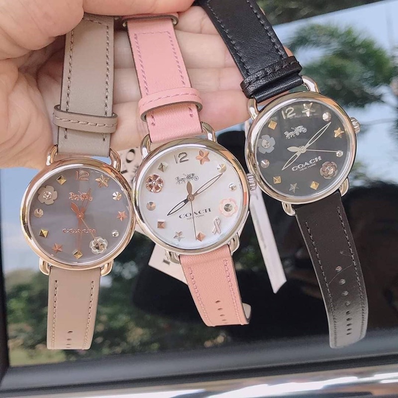 Jual Jam Coach Wanita Original Delancey Leather Strap 36mm | Shopee ...