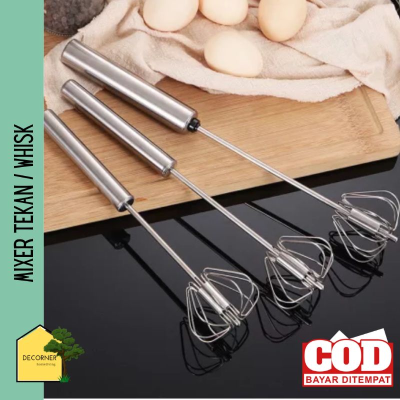 Jual Whisk Semi Otomatis Mixer Tanpa Listrik Kocokan Telur Adonan Kue ...