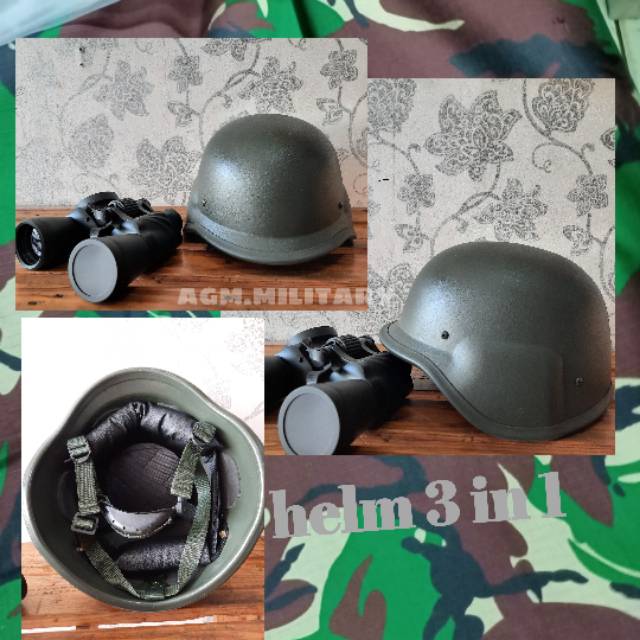 Jual Helm tempur / helm tentara / helm 3 in 1 / helm army / helm ...