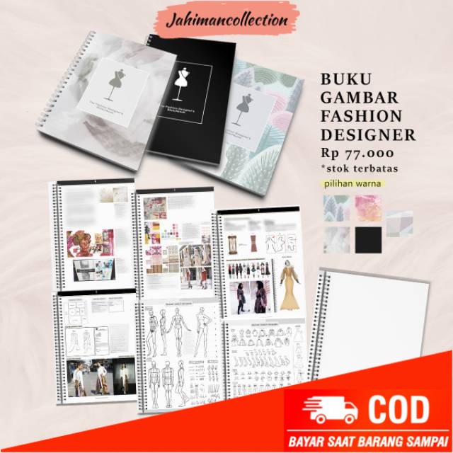 Jual BISA COD Buku Gambar Fashion Designer (Fashion Designer's ...
