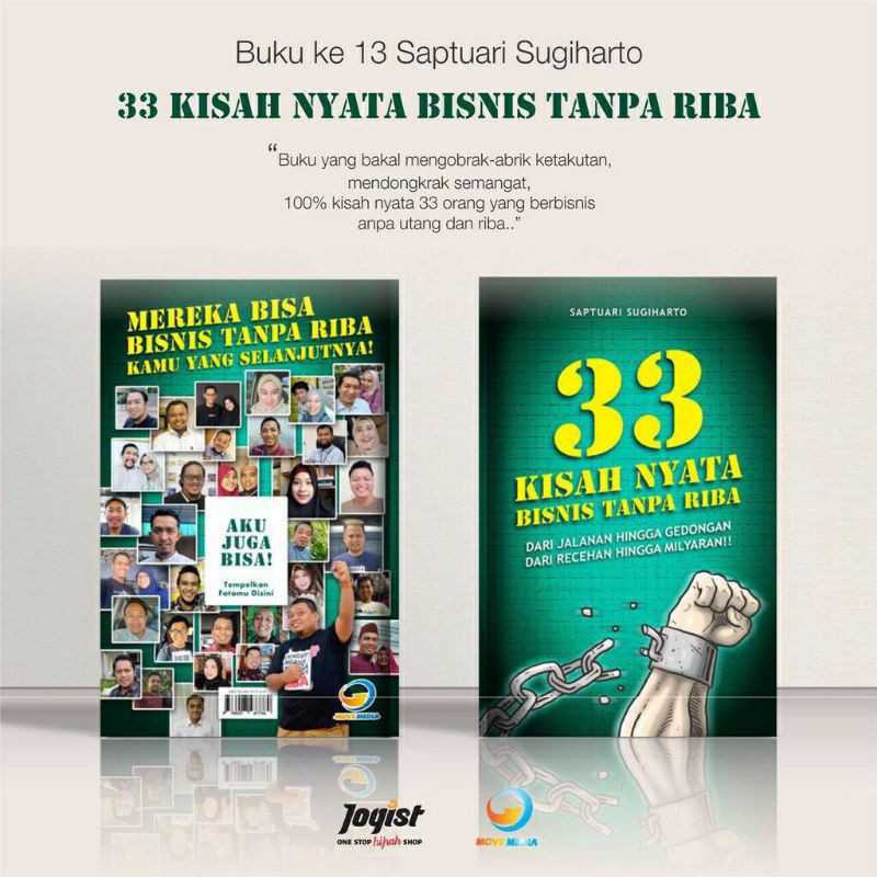 Jual BUKU 33 KISAH NYATA BISNIS TANPA RIBA KARYA SAPTUARI SUGIHARTO | Shopee Indonesia