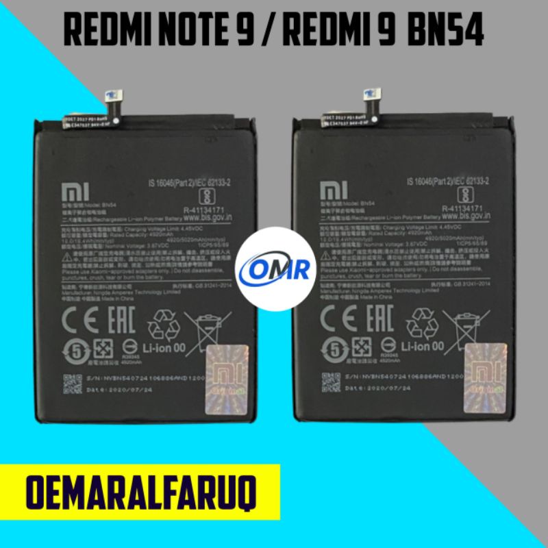 Jual Baterai Battery Hp Xiaomi Redmi Note 9 / Redmi 9 BN54 Original ...