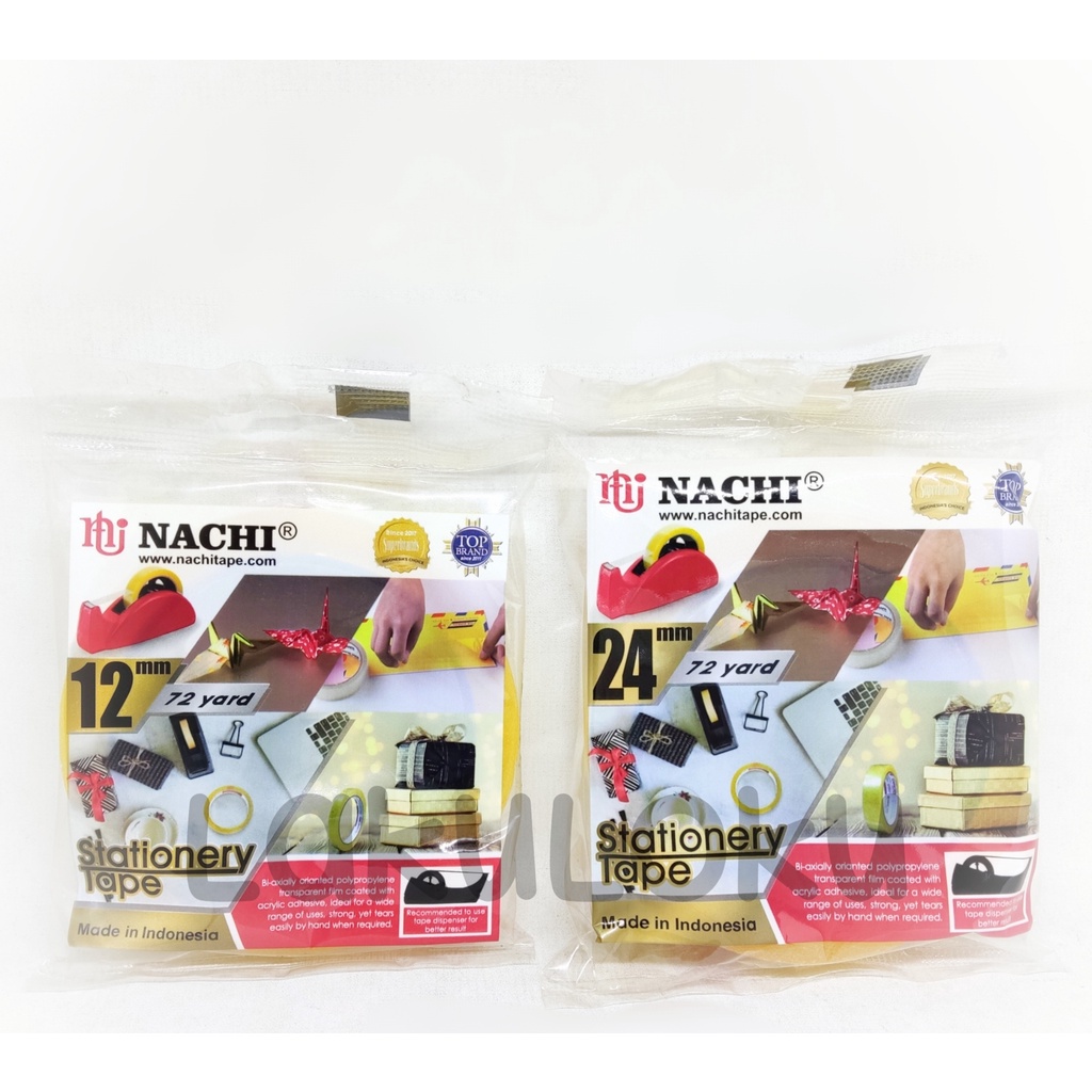 Jual Isolasi Bening Nachi Ukuran 12mm & 24mm | Shopee Indonesia