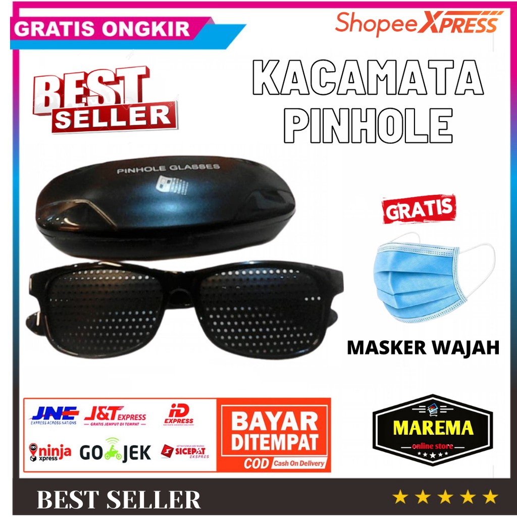 Jual Kacamata Terapi Pinhole glasses Dengan Box Mengurangi Minus Mata ...