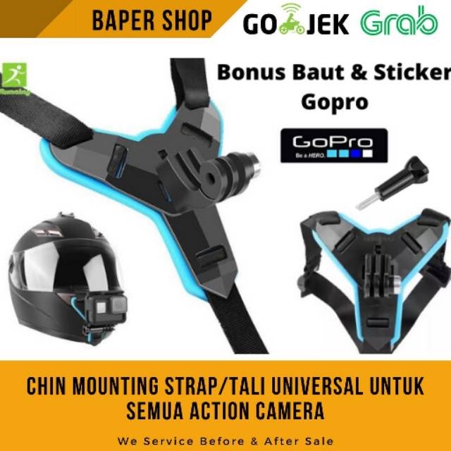 Jual Mounting Helm Hp Gopro / Chin Strap Mount Helmet Di Dagu Untuk ...