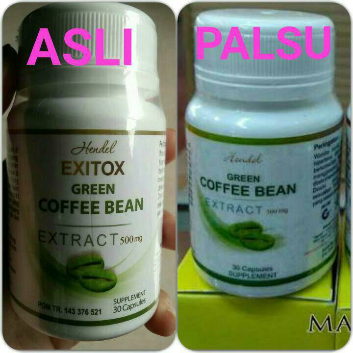 Jual HENDEL EXITOX GREEN COFFEE BEAN ORIGINAL OBAT DIET PELANGSING ...