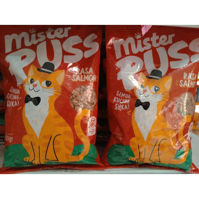 Jual mister puss makanan kucing rasa salmon kemasan 500gr kemasan ...
