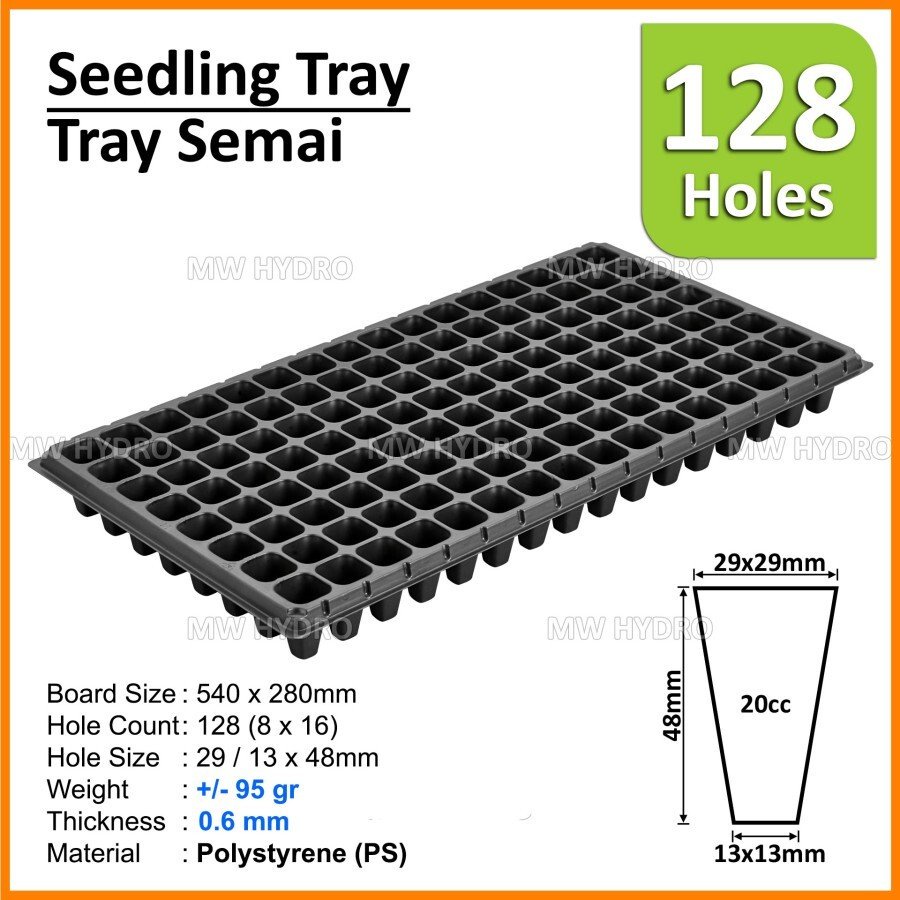 Jual TRAY SEMAI POT TRAY TRAYPOT 50, 105 , 128 , 162 , 200 LUBANG ...
