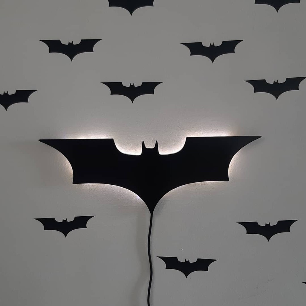 Jual 35cm Lampu Dinding Sayap Batman - Model Sayap LURUS - Wooden Lamp ...