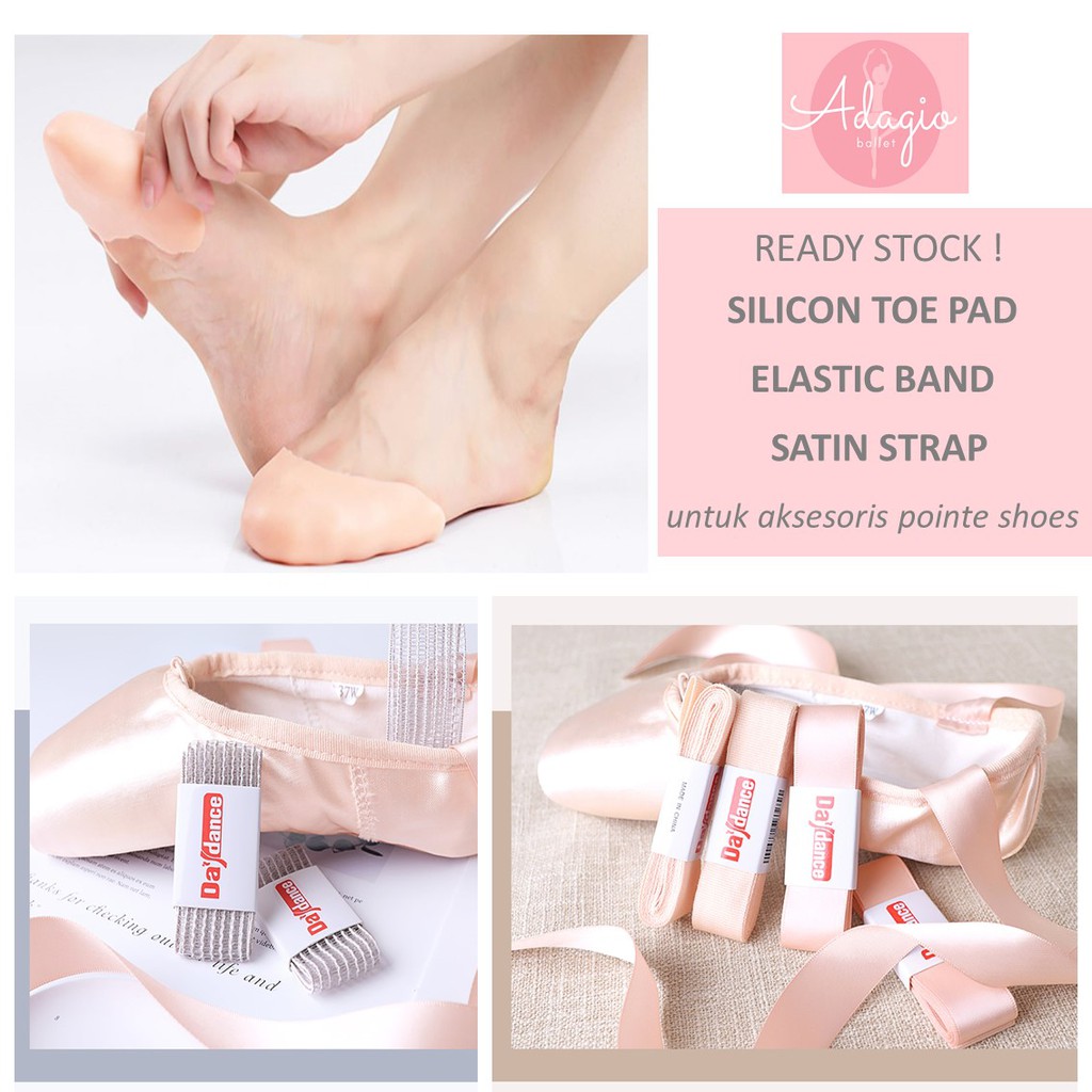 Jual SILICON GEL TOE PAD JELLY GELLY PAD SATIN STRAP ELASTIC BAND ...