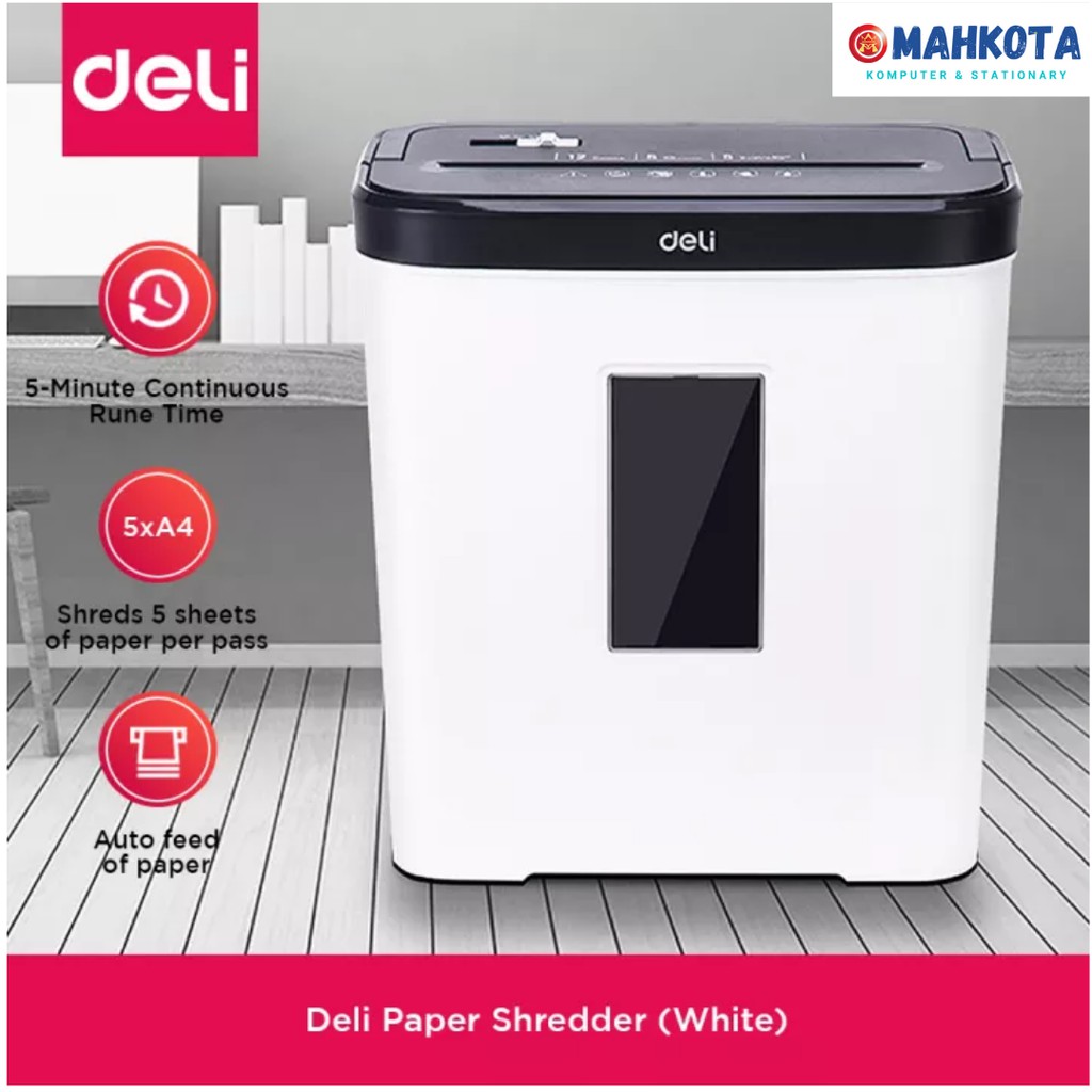 Jual Deli Penghancur kertas Paper Shredder kapasitas 5 lembar 12 Ltr ...