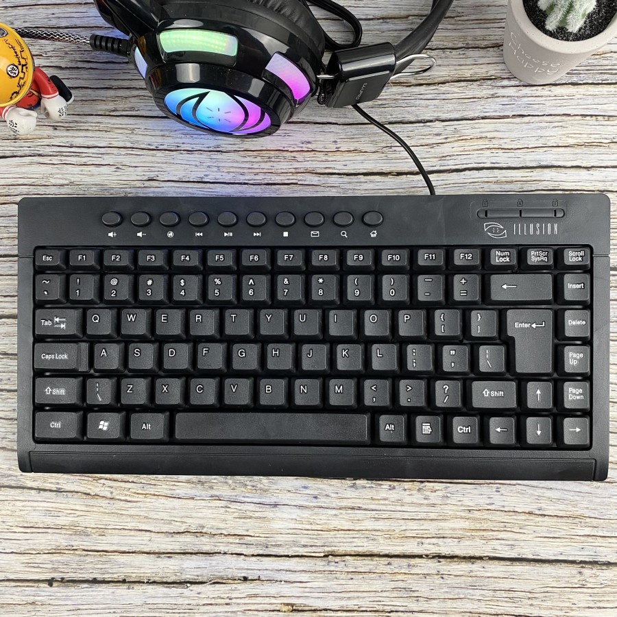 Jual Illusion Mini USB Keyboard KM-01 - Keyboard USB Multimedia Mini ...