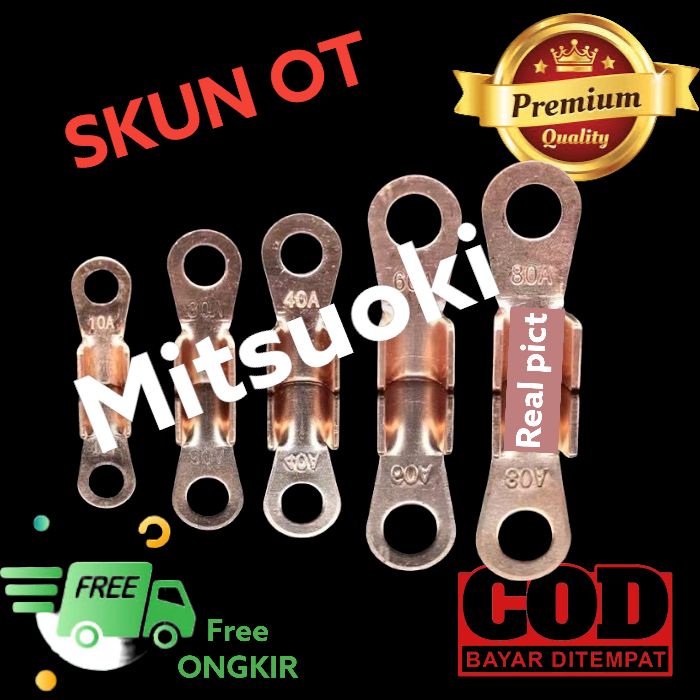 Jual KABEL SKUN RING/ KABEL SKUN TEMBAGA OT-10A,20A,30A,40A,50A,60A,80A tembaga merah | Shopee ...