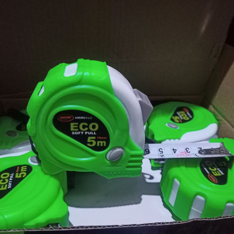 Jual METERAN HIOSHI ECO 5 METER / KARET FIBER / Roll 5M | Shopee Indonesia