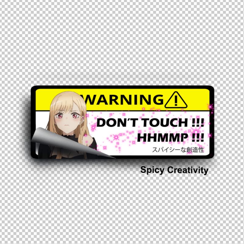 Jual Stiker-sticker anime warning waifu Marin Kitagawa | Shopee Indonesia