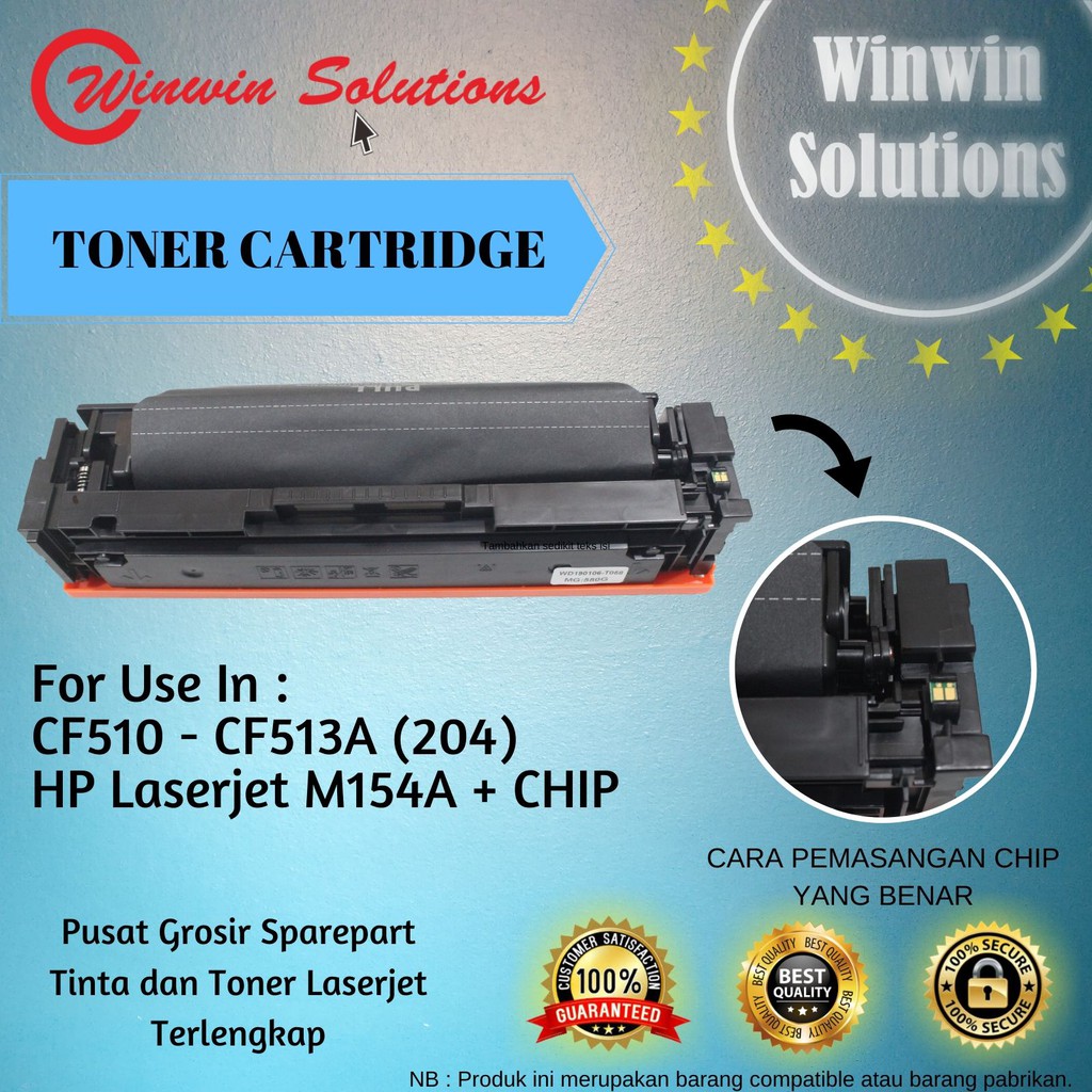 Jual Toner Cartridge Compatible HP 204A CF510A CF511A CF512A CF513A ...