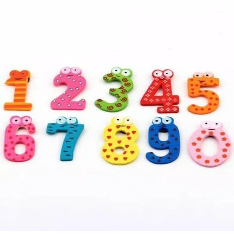 Jual Huruf dan Angka Kayu Magnet Import Alfabet Magnetic Numbering ...