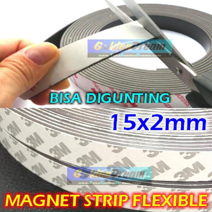 Jual MAGNET STRIP FLEXIBLE 15X2MM STICKER 3M KULKAS KASA NYAMUK ...