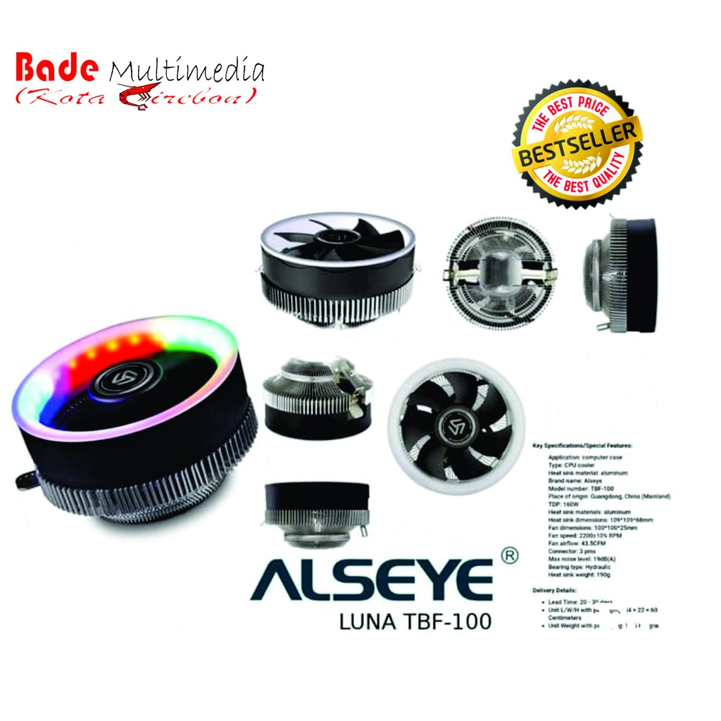 Jual ALSEYE TBF-100 LUNA CPU COOLER Original | Shopee Indonesia